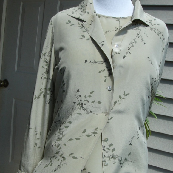 Kasper | Tops | Kasper Green Silk Career 2 Pieses Blouses 416 | Poshmark